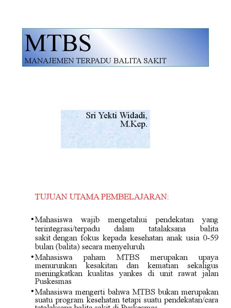 MTBS PPT 2020 | PDF