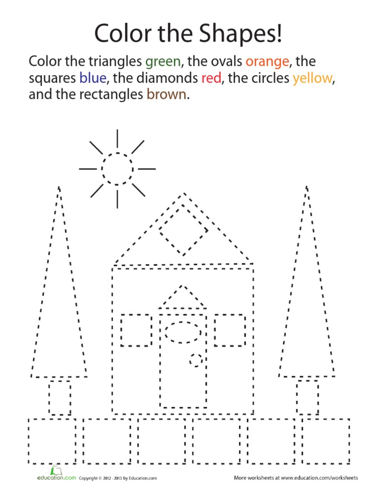 Color The Shapes!: Color The Triangles, The Ovals, The Squares, The ...