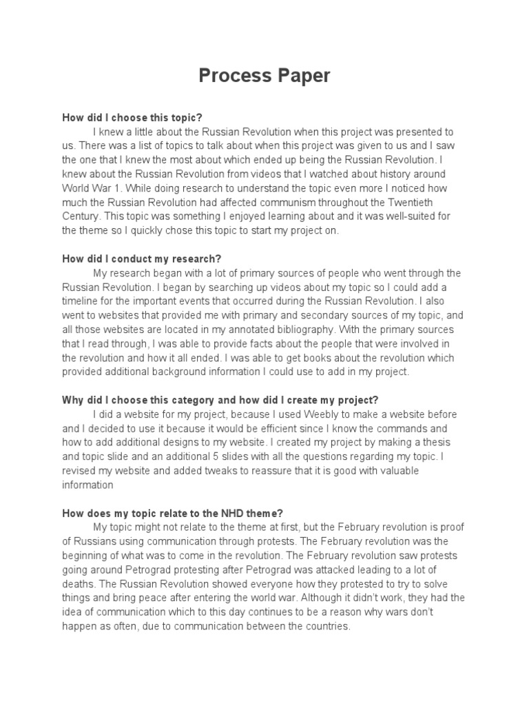 Process Paper | PDF | Russian Revolution | Communication