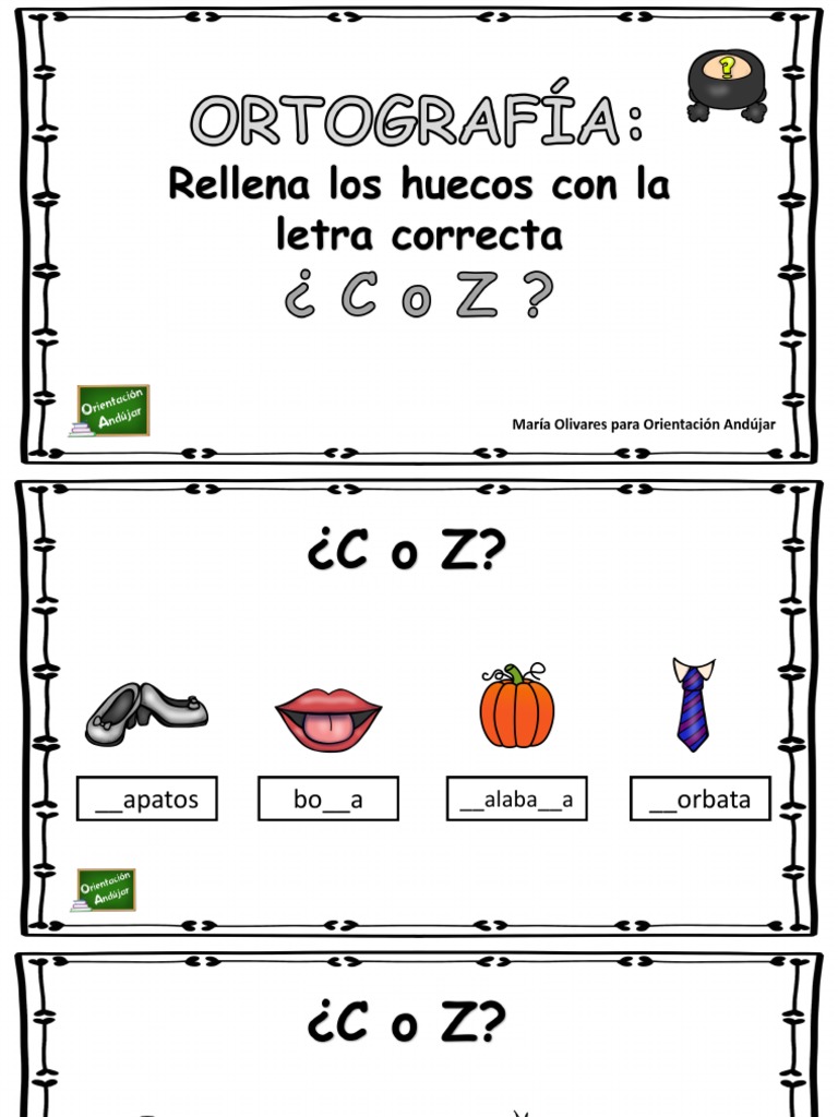 Ortografia Rellenar C y Z PDF | PDF | Relaciones personales, crianza y ...