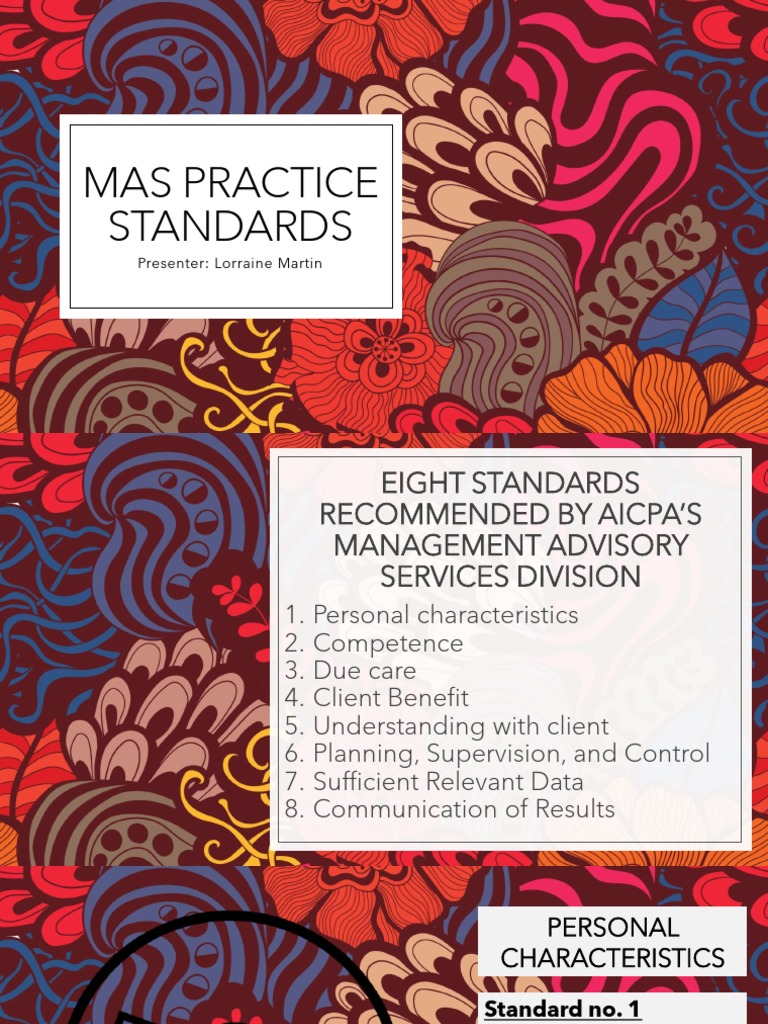 MAS Practice Standards and Ethical Considerations | PDF | Objectivity (Philosophy) | Confidentiality