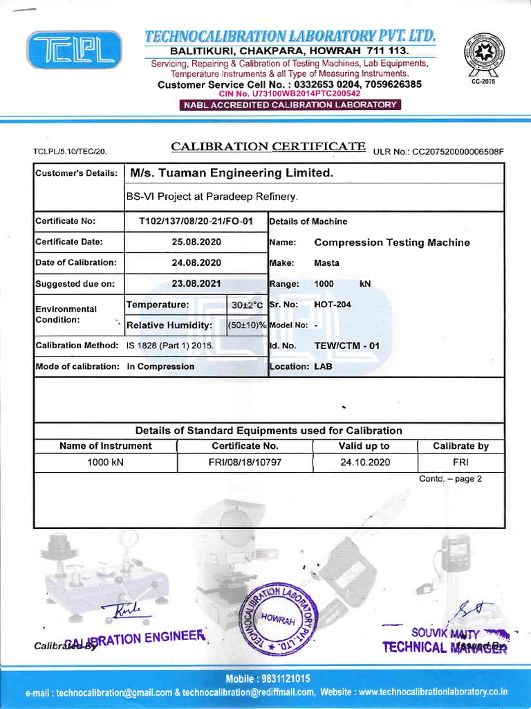 CTM MC calibration-PHPL | PDF | Calibration | Metrology