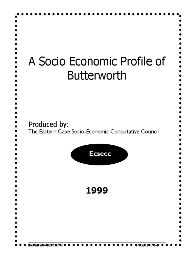 Socio-Economic Profile of Butterworth | PDF | Apartheid | Economies