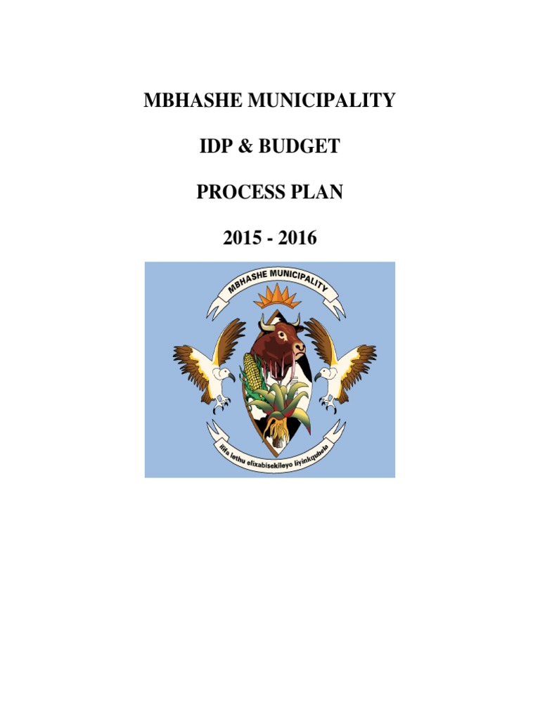 Mbhashe Municipality Idp & Budget Process Plan 2015 - 2016 | PDF | Business