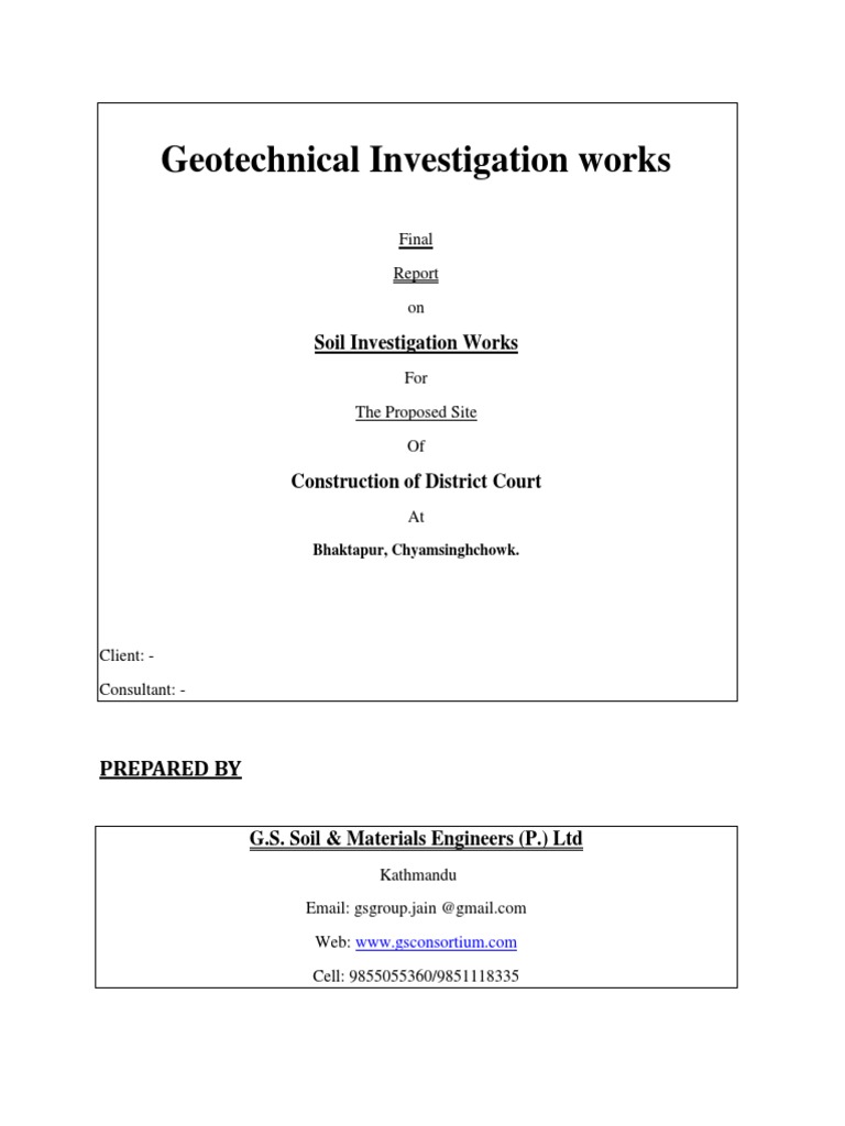 Soil Test Report | PDF | Geotechnical Engineering | Solid Mechanics