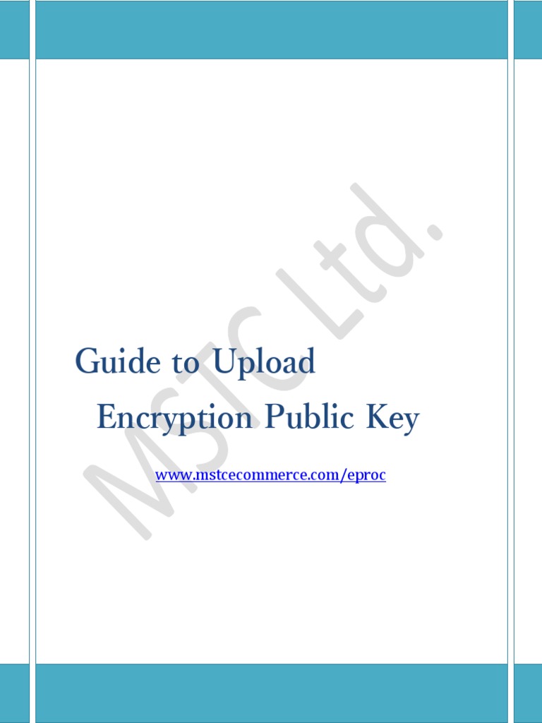 Guide To Upload Encryption Public Key | PDF