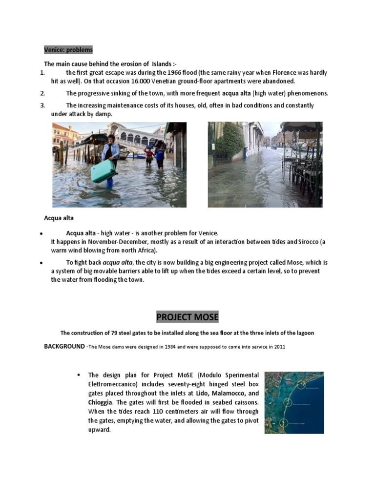 Project Mose: Venice: Problems The Main Cause Behind The Erosion of ...