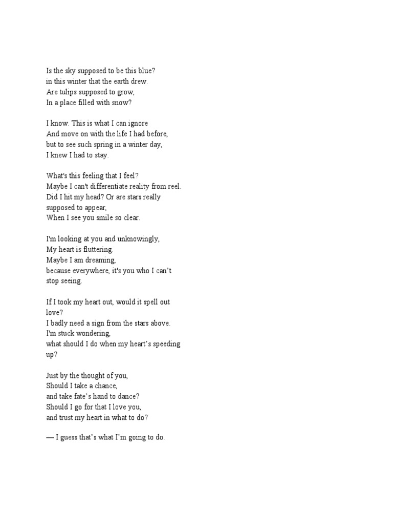 Spoken Poetry Examples | PDF