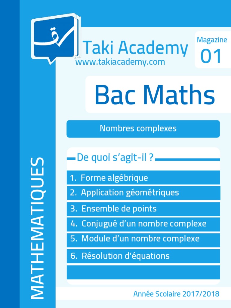 Nombres complexes au Bac Technique | PDF | Nombre complexe ...