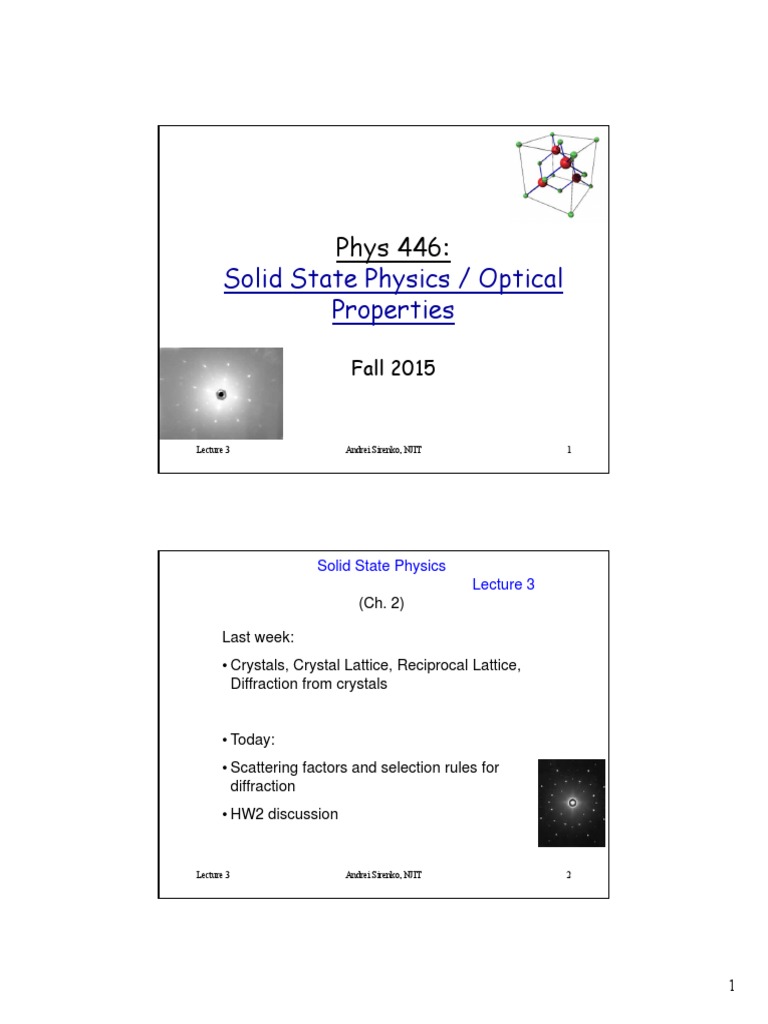 Atomic Scattering Factors 1 | PDF | X Ray Crystallography | Physical Phenomena