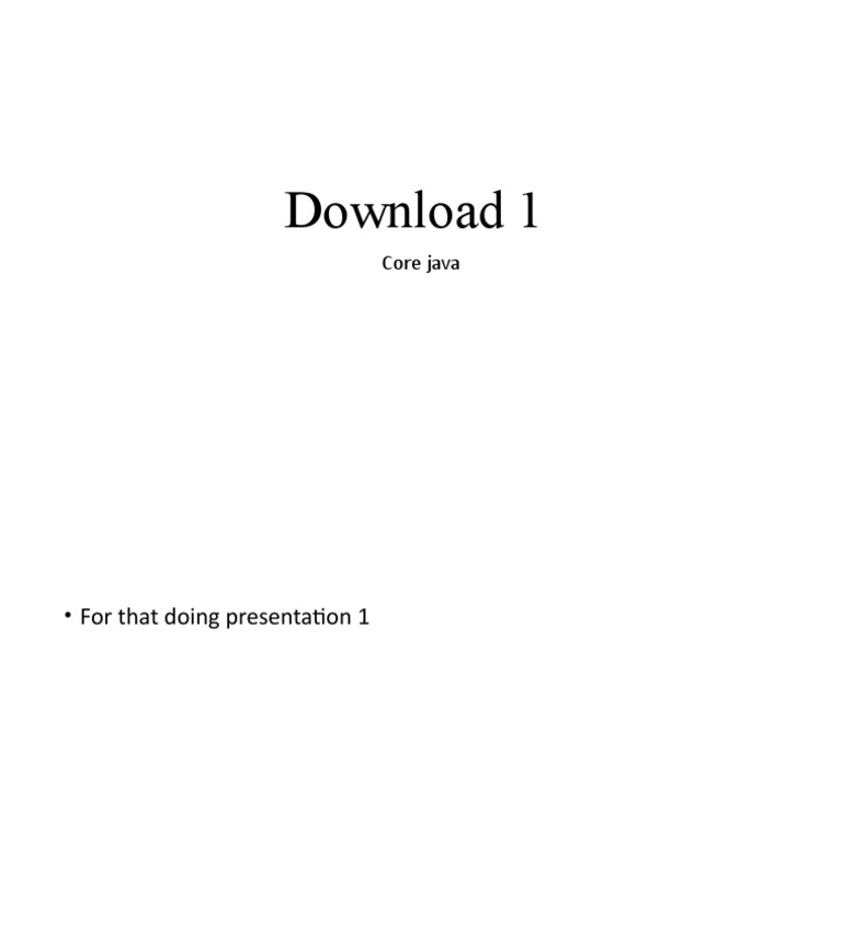 1: Core Java | PDF | Computers