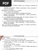 Business Communication MCQs and Answers | PDF | Communication | Sentence (Linguistics)