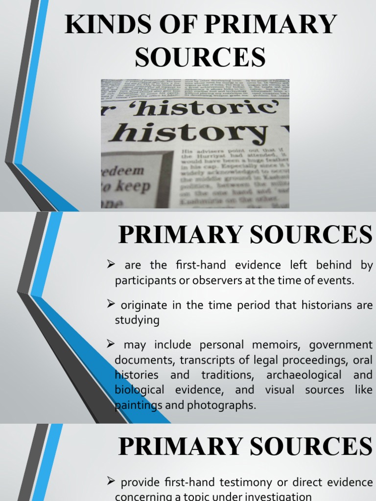 Kinds of Primary Sources | PDF | Primary Sources | Autobiographies