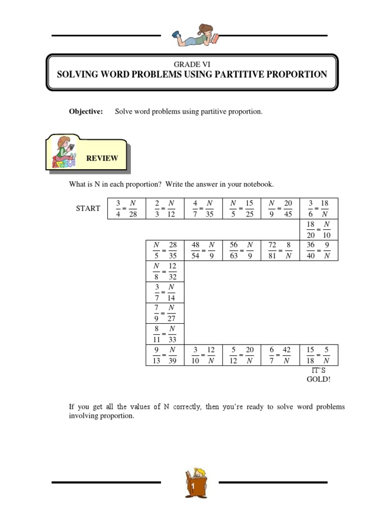 7639 - 37. Word Problems Using Partitive Proportion | PDF | Ratio ...
