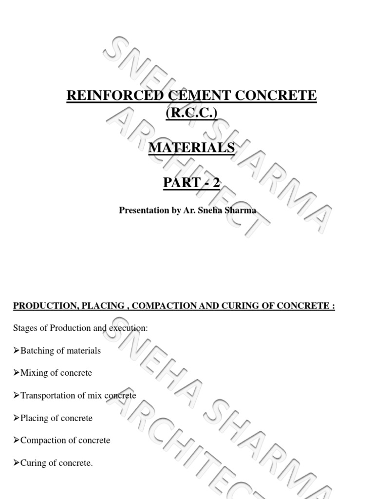 RCC Part 2 | PDF | Concrete | Cement