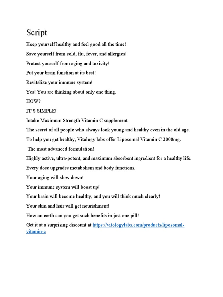 Script | PDF | Self-Improvement | Wellness