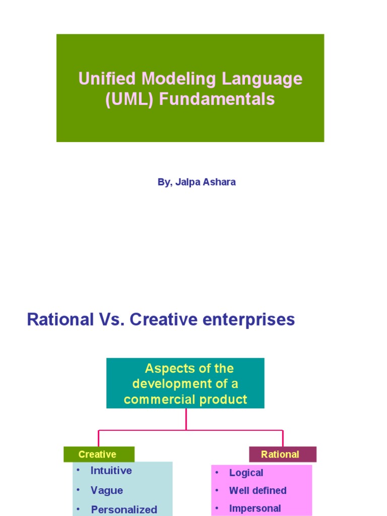 Unified Modeling Language (UML) Fundamentals: By, Jalpa Ashara | PDF ...