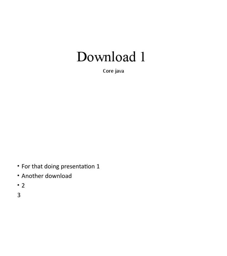 1: Core Java | PDF