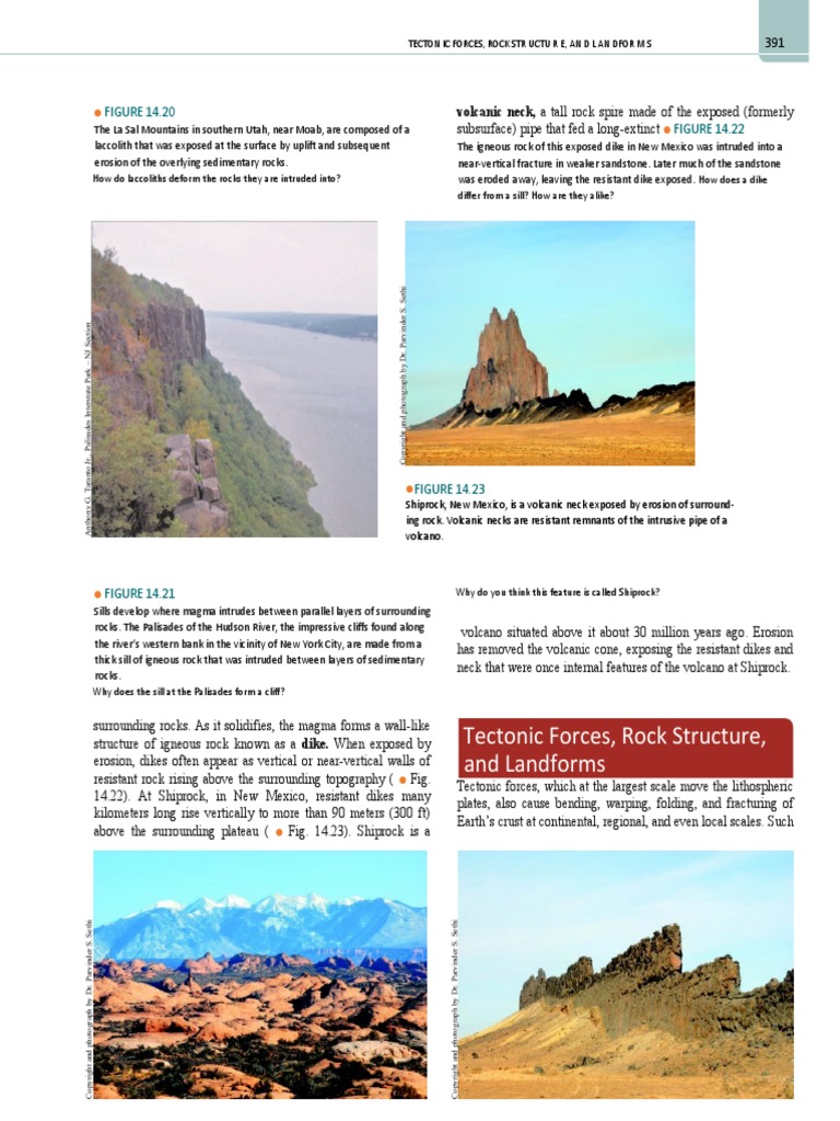 Tectonic Forces, Rock Structure, and Landforms: Volcanic Neck, A Tall ...