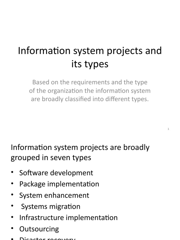 2.types of Information System Projects | PDF | Software Development ...