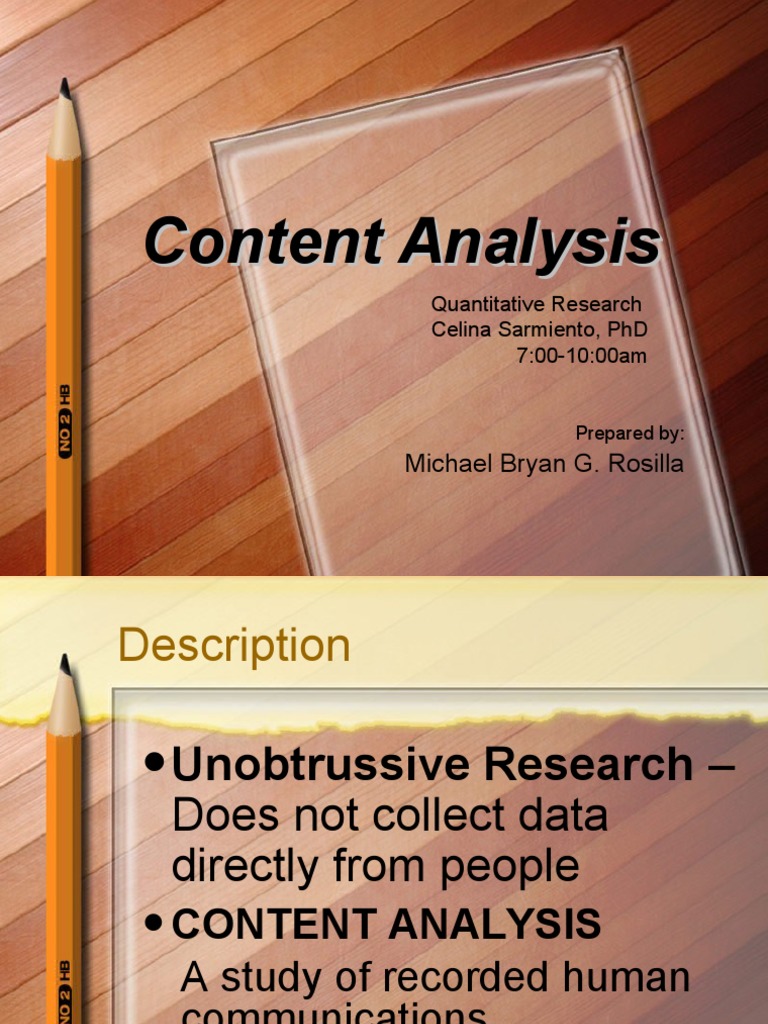 Content Analysis Report | PDF | Science | Scientific Method