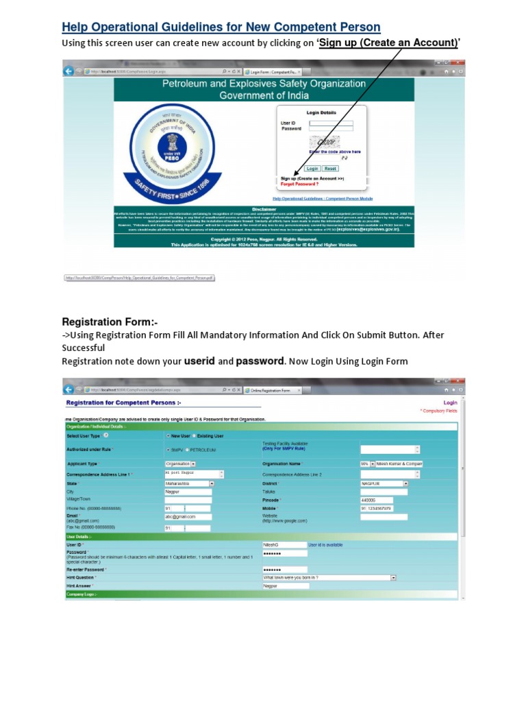 Help Operational Guidelines For New Competent Person: Registration Form ...