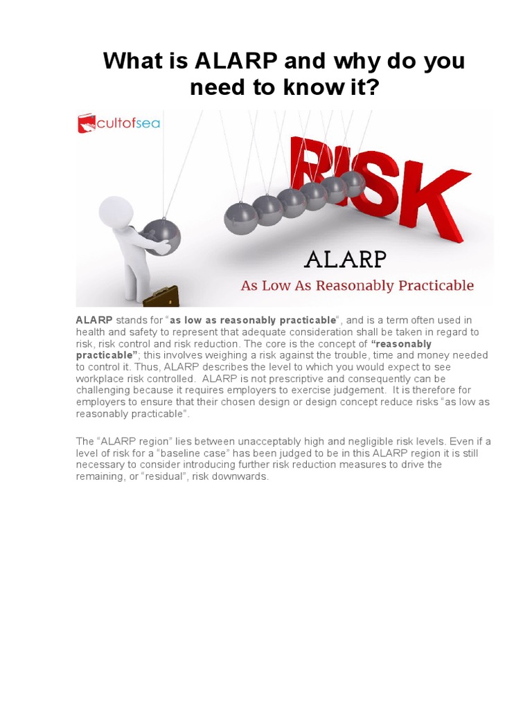 What Is ALARP and Why Do You Need To Know It | PDF | Safety | Policy