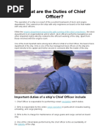 Ship Captain Duties and Responsibilities | PDF | Sea Captain | Ships