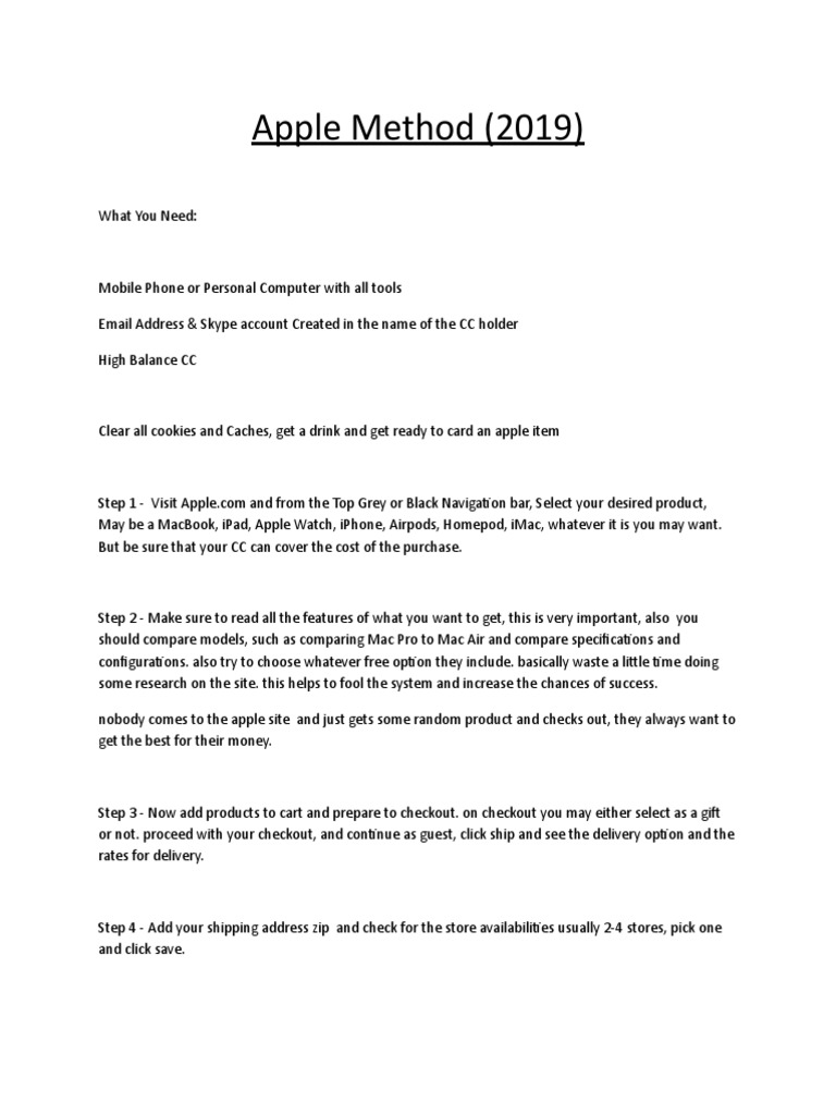 Apple Method (2019) | PDF | Apple Inc. | Point Of Sale