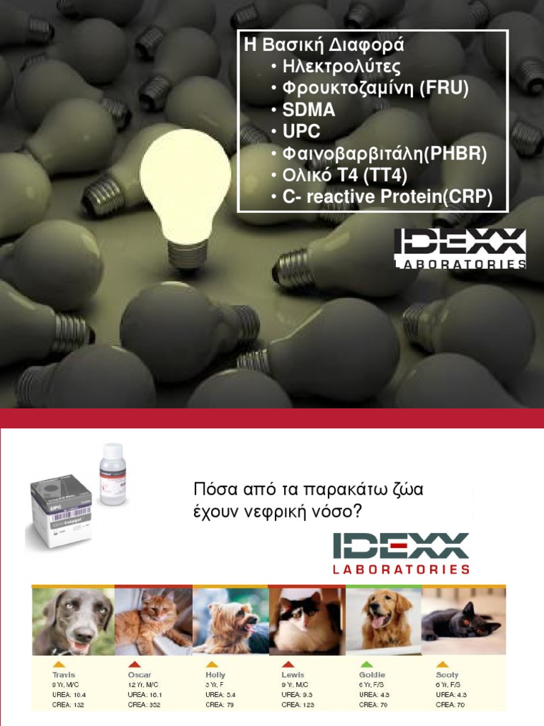 Η βασική Διαφορά 1 idexx catalyst one | PDF