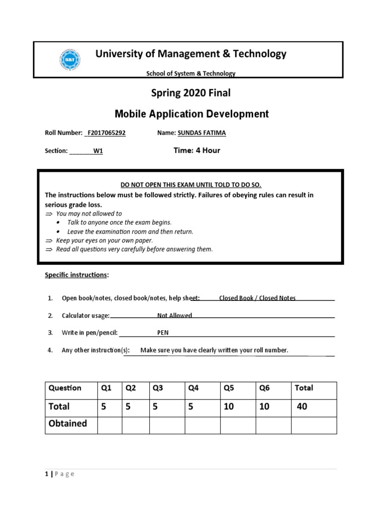 Sundas Fatima-F2017065292 | PDF | Computer Programming | Information Technology Management