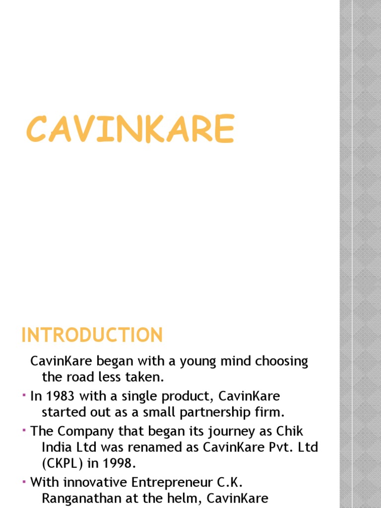 CAVINKARE | PDF | Cosmetics | Food And Drink