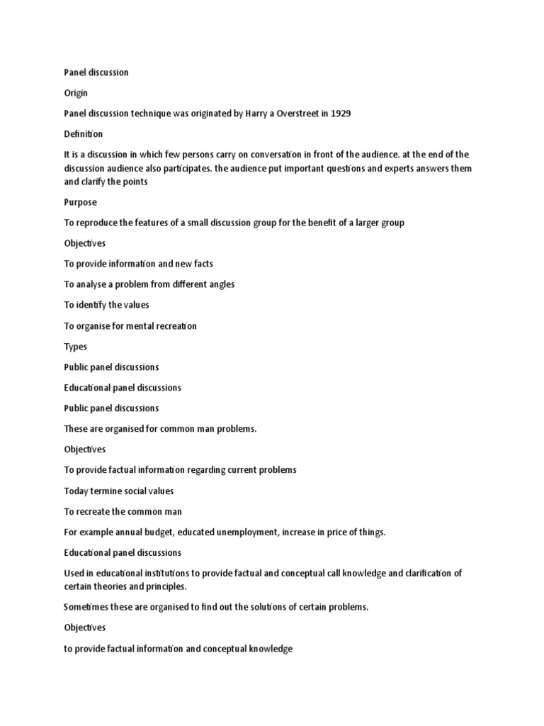 Panel Discussion | PDF | Thought | Constructivism (Philosophy Of Education)