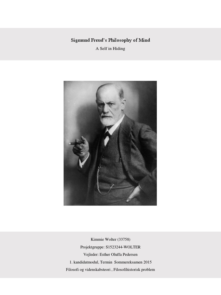 Sigmund Freud Philosophy | PDF | Id | Consciousness