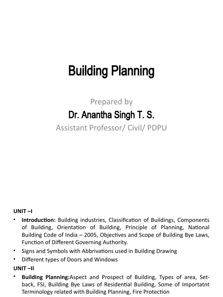 Building Planning and Design Overview | PDF | Building | Poison