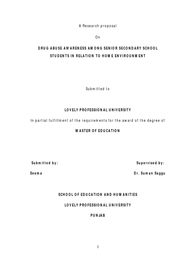 Research Proposal LPU | PDF