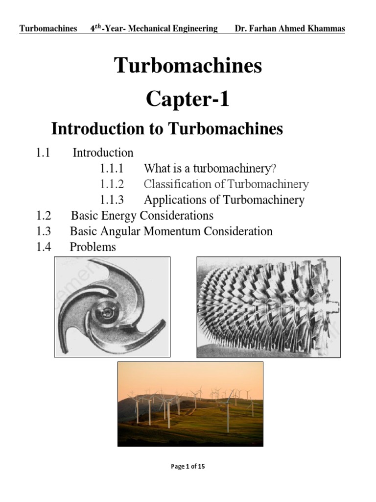 Introduction to Turbomachinery | PDF | Turbomachinery | Engines