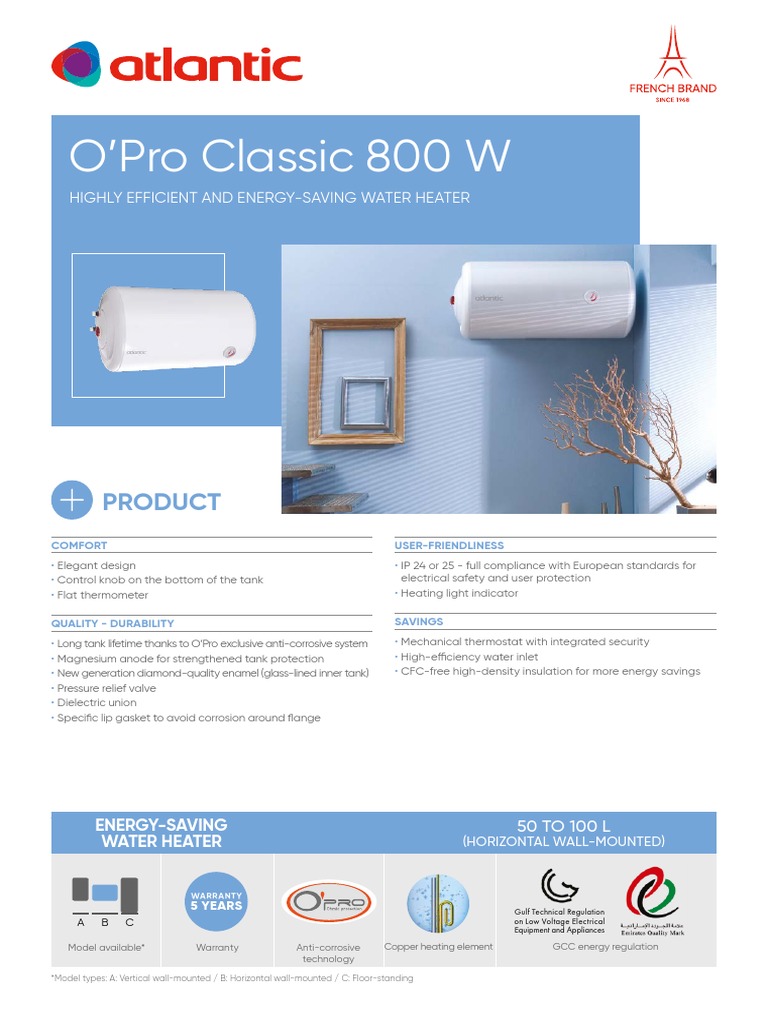 Atlantic Water Heater | PDF | Water Heating | Thermostat