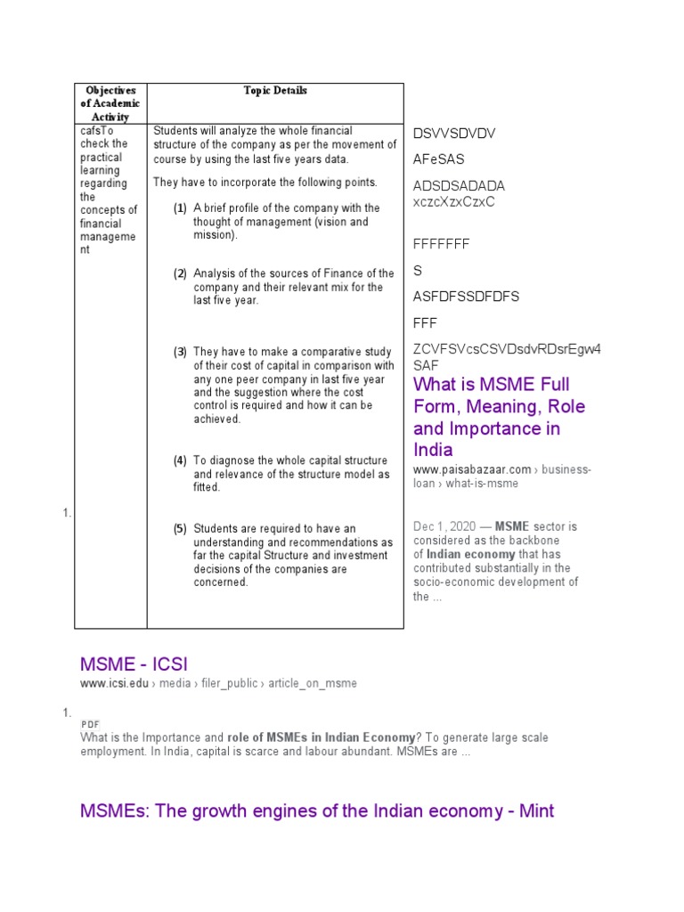 What Is MSME Full Form, Meaning, Role and Importance in India | PDF ...