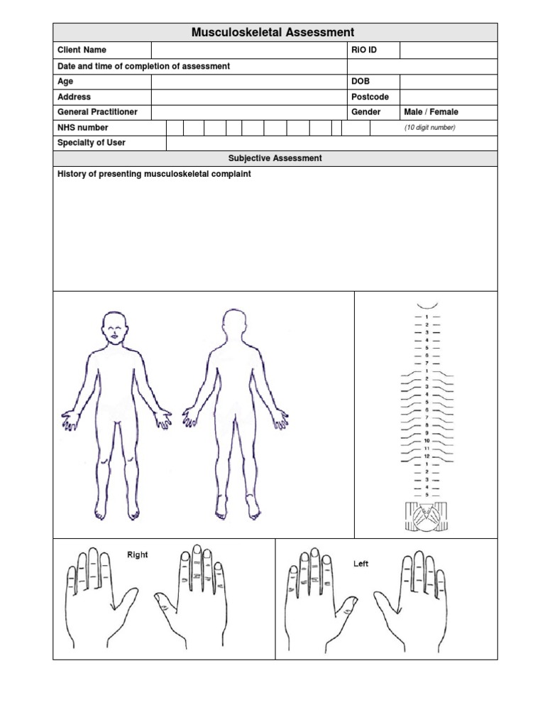 Musculoskeletal Assessment: (10 Digit Number) | PDF | Vertebral Column ...