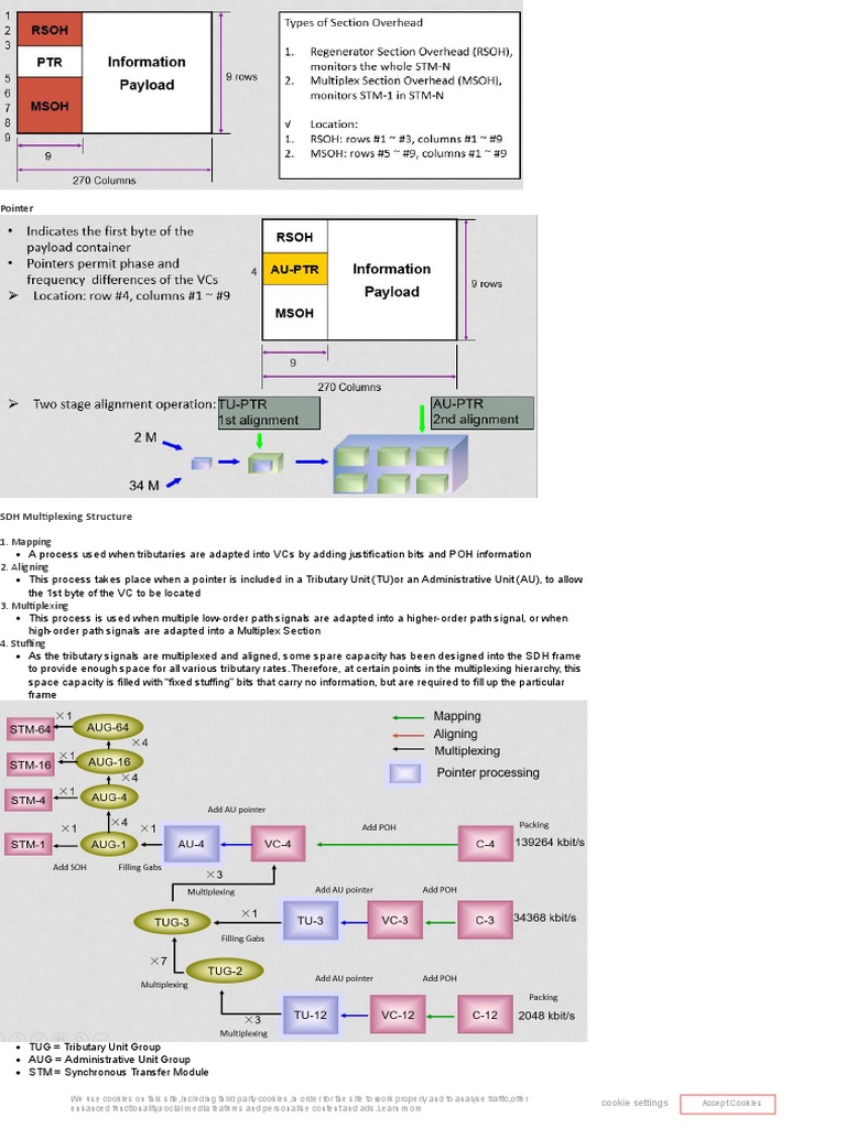 Pointer: SDH Mul Plexing Structure | PDF | Business | Technology ...