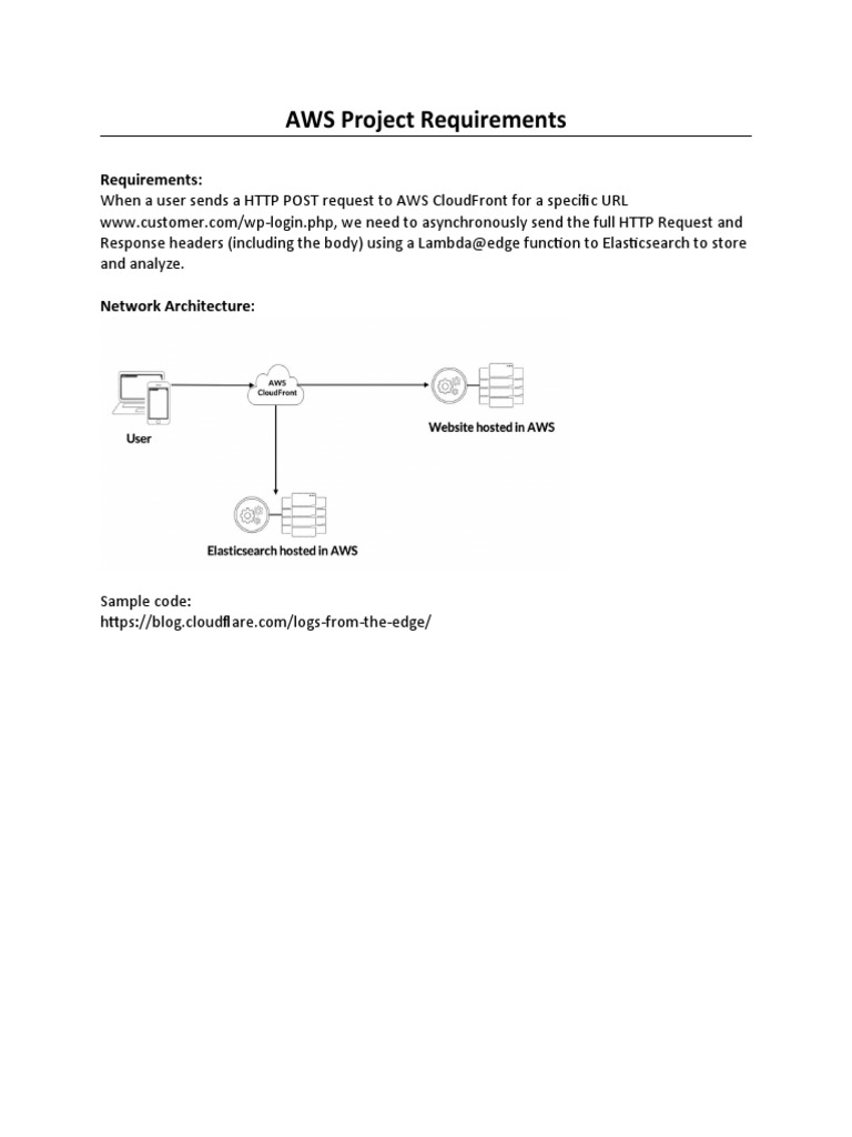 AWS Project Requirements | PDF