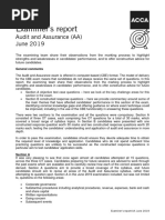 AAA June 2025 Examiner's Report | PDF | Audit | Risk