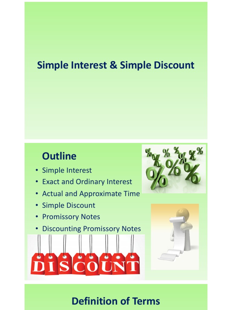 Simple Interest & Simple Discount | PDF | Interest | Loans