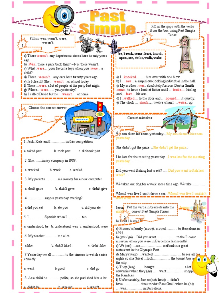 Simple Past - Exercises | PDF | Grammar