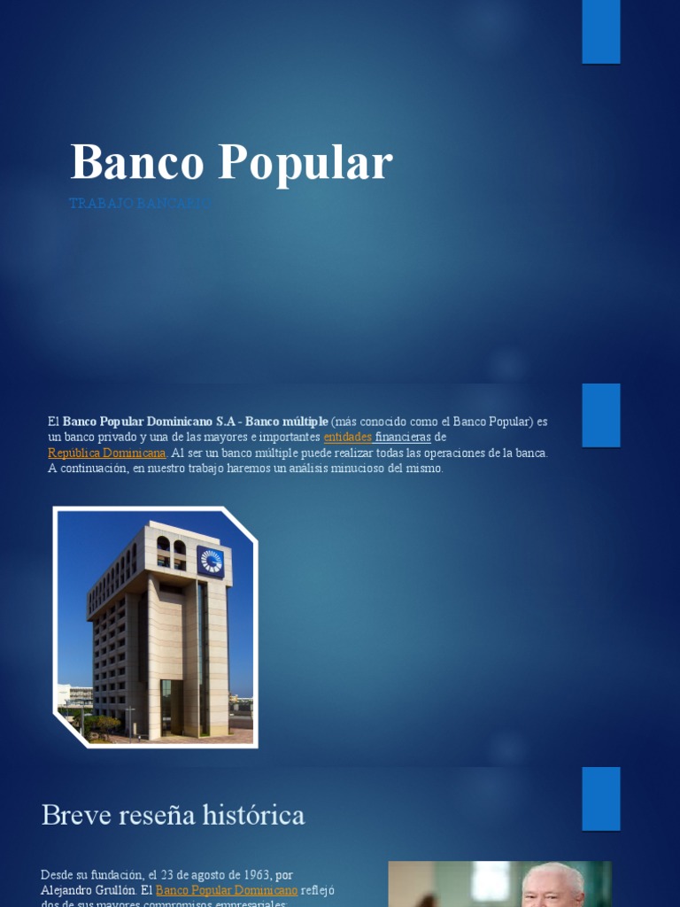 Banco Popular PRESENTACION FINAL | PDF | Tarjeta de débito | República ...