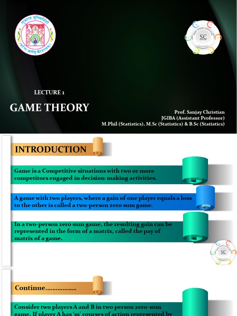 Lecture 1 Game Theory Pdf Algorithms Algorithms And Data Structures 6032