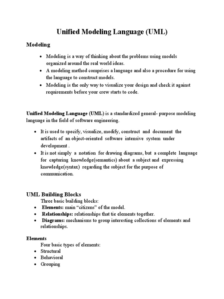 Unified Modeling Language Pdf Component Based Software Engineering Unified Modeling Language