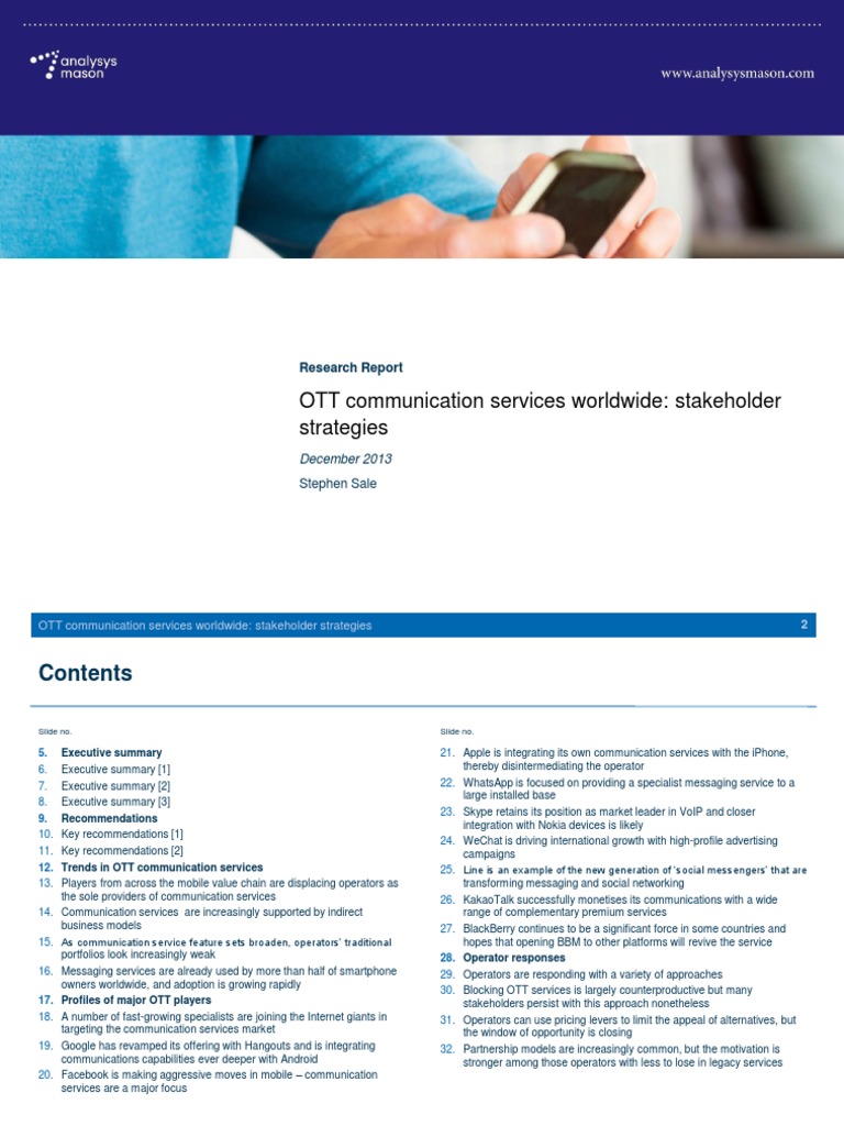 Analysysmason Sample - OTT Communication Services Worldwide ...