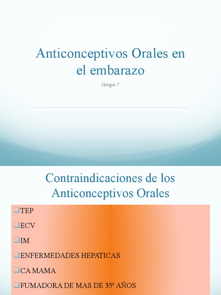 Aco Grupo 7 | PDF | Control de la natalidad | Píldora anticonceptiva ...